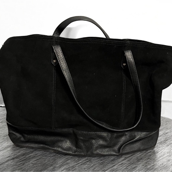 BDG | Bags | Bdg Black Suede Leather Large Tote Bag | Poshmark